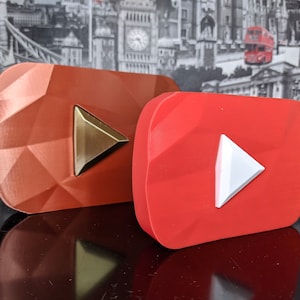 Youtube Diamond Play Button Replica | 3D Printed | Fun Ornament - Etsy UK