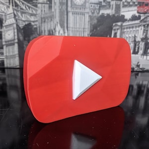 Youtube Diamond Play Button Replica | 3D Printed | Fun Ornament - Etsy
