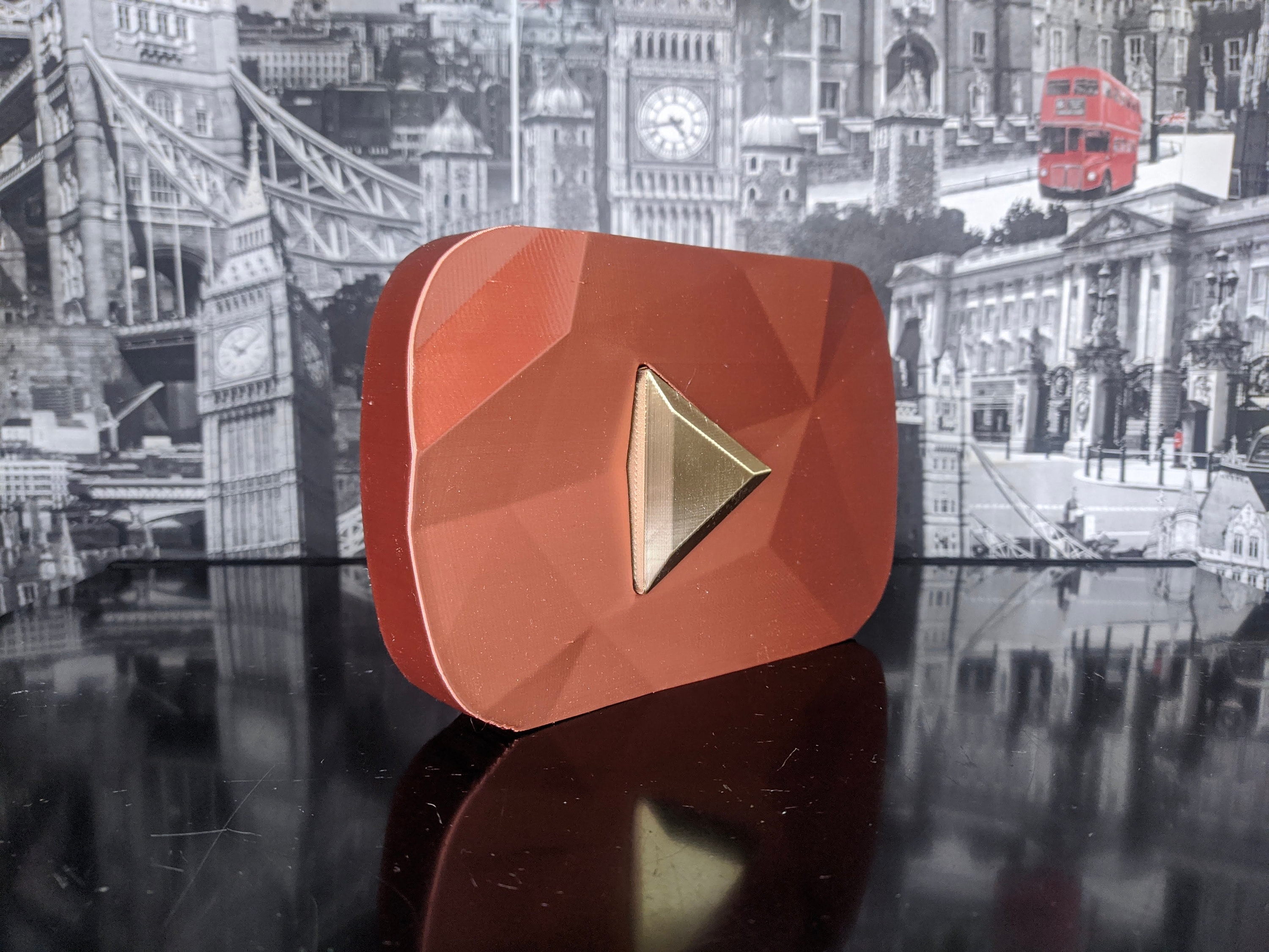 Youtube Diamond Play Button Replica | 3D Printed | Fun Ornament - Etsy UK