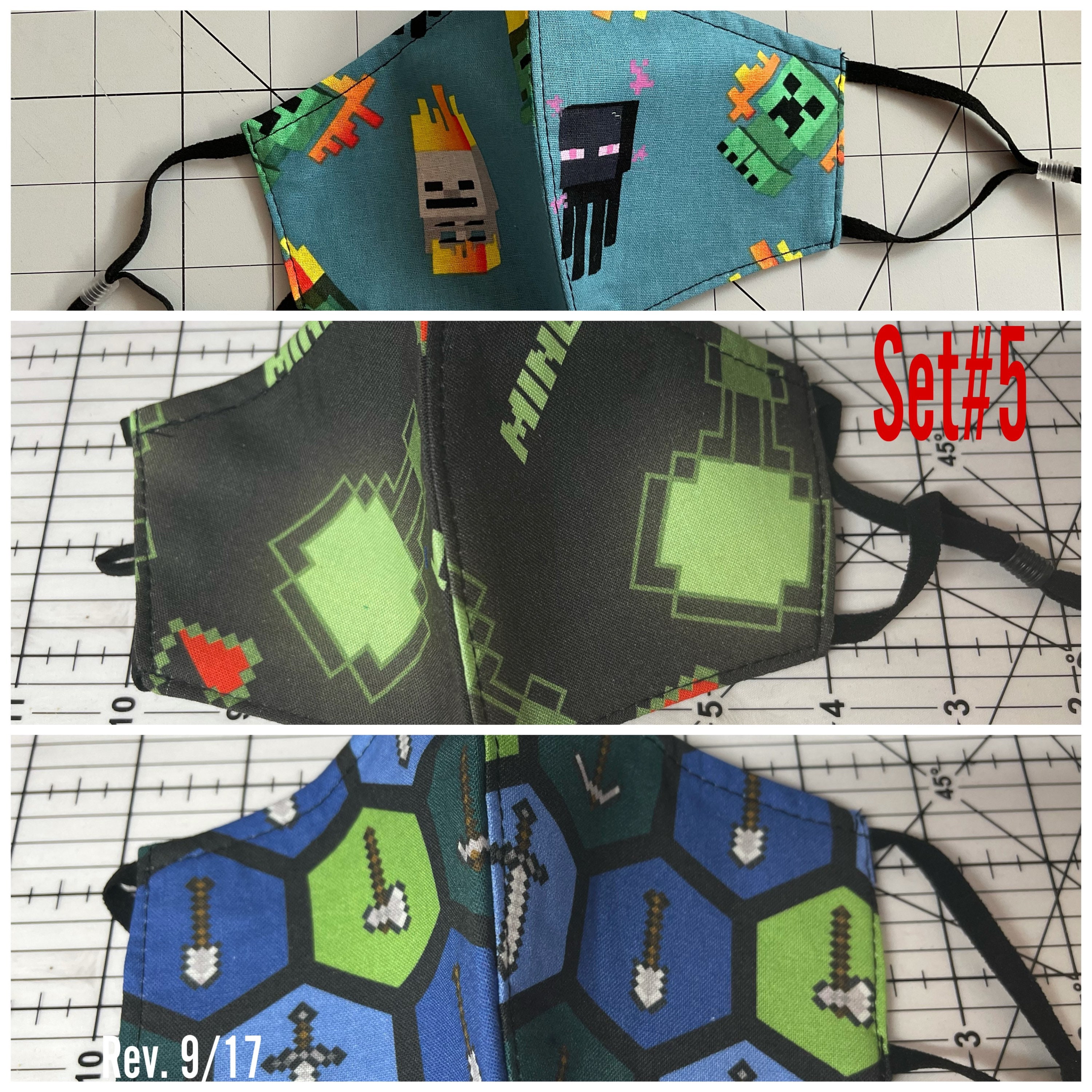 Minecraft Cotton Kids Face Masks Cotton Kids Face Covers | Etsy