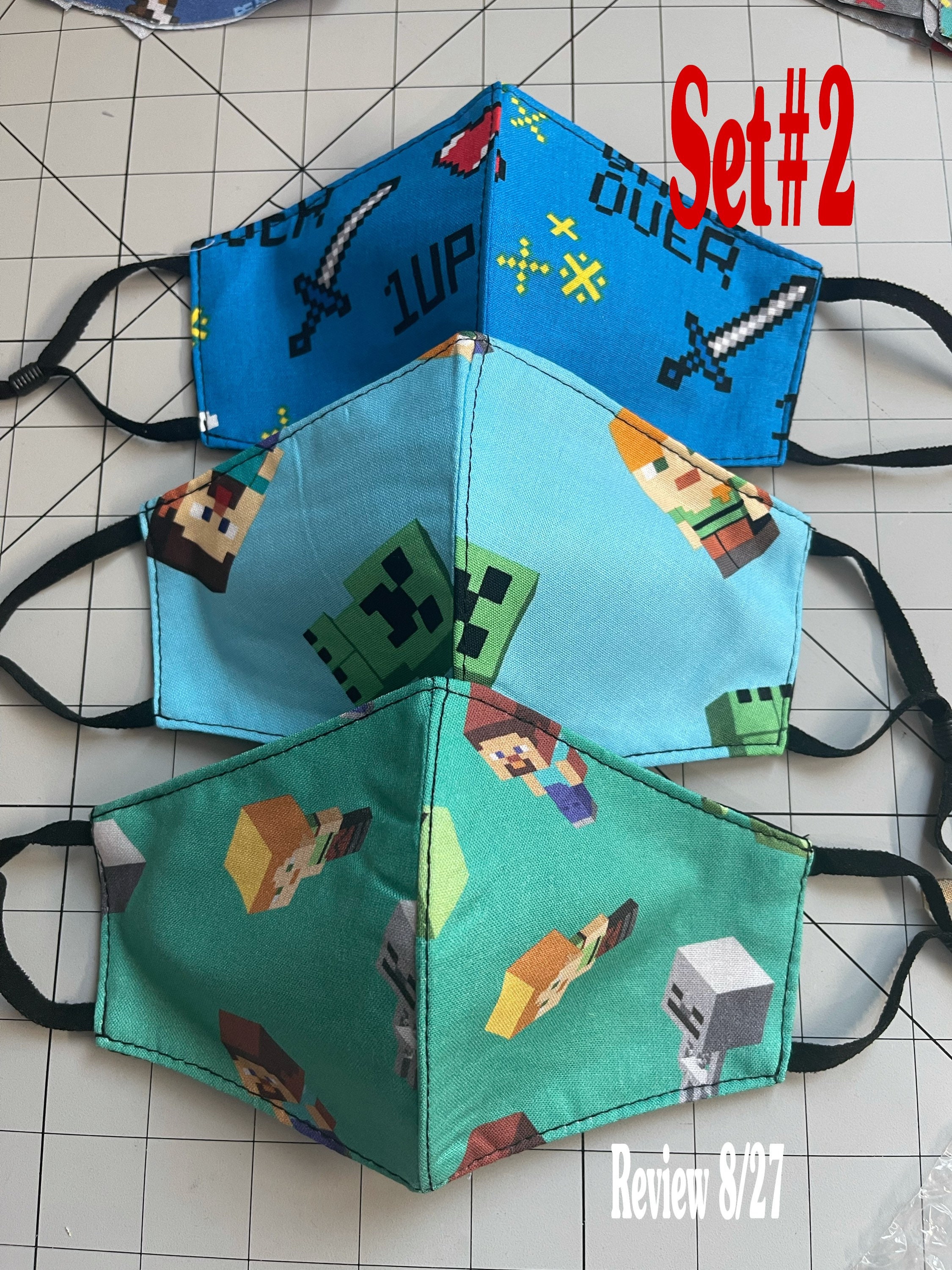 Minecraft Cotton Kids Face Masks Cotton Kids Face Covers | Etsy