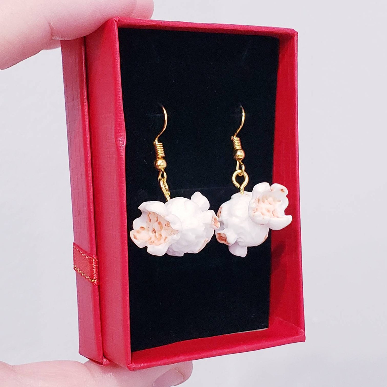 Popcorn Earrings / Realistic Looking / Resin and Hand Painted - Movie ...
