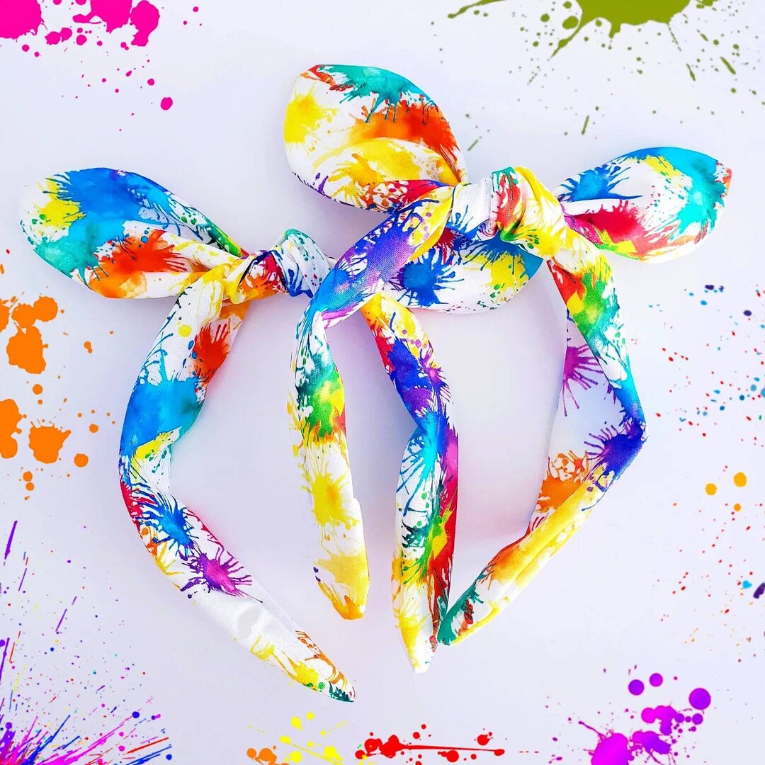 RTS Splatter Paint Headband / Festival of the Arts / Artsy - Etsy