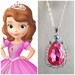 Pink Amulet, Sofia the 1st , Sophia the First Necklace, Pretend Magical ...