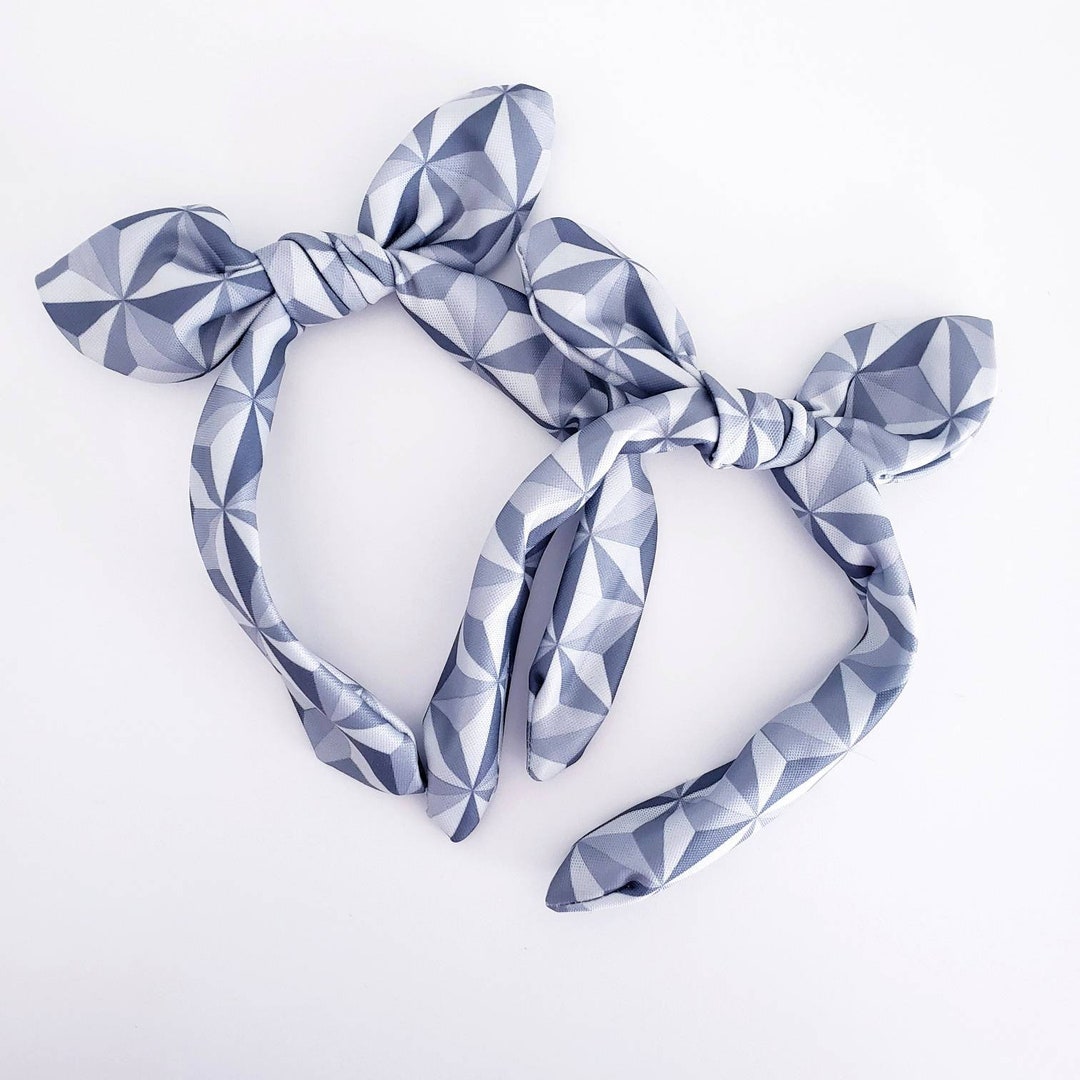 1 Epcot Headband / Lightweight Spaceship Earth Bow / Geo Knotty Bow ...