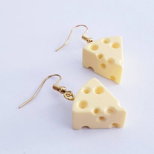Cheese Chunk Earrings / Realistic Looking / Resin and Hand Painted ...