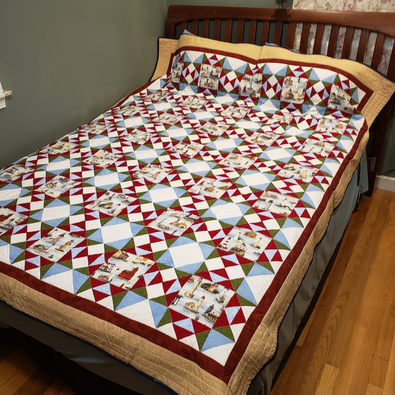 Lighthouse Quilt - Etsy