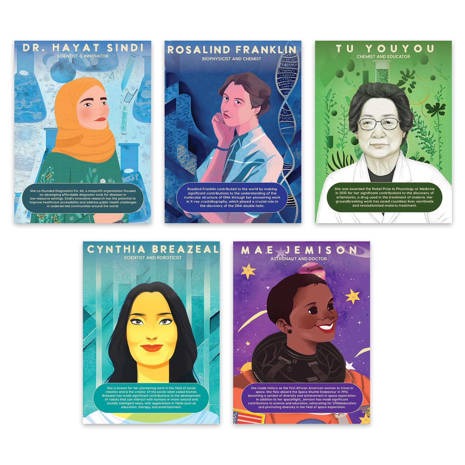 Set of 5 Women in Science Posters | STEM Kids Classroom Decor | Women's ...