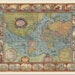 1649 Map of the World by Willem Blaeu Vintage Art Willem Blaeu Atlas ...