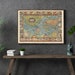 1649 Map of the World by Willem Blaeu Vintage Art Willem Blaeu Atlas ...
