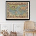 1649 Map of the World by Willem Blaeu Vintage Art Willem Blaeu Atlas ...