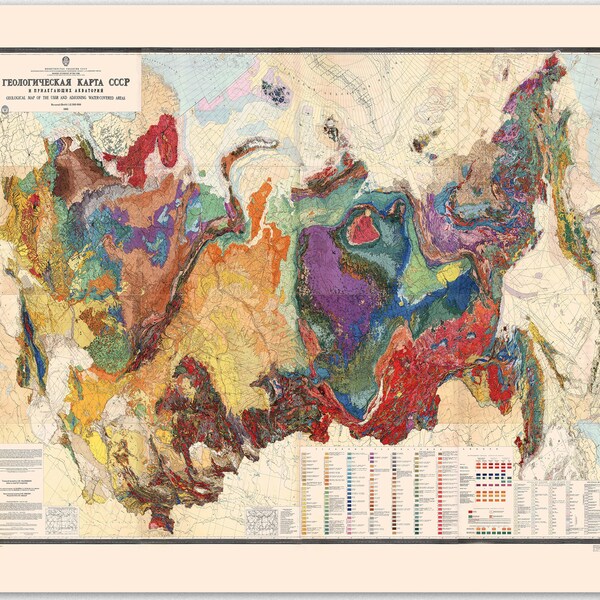 Russia Map - Etsy