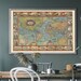 1649 Map of the World by Willem Blaeu Vintage Art Willem Blaeu Atlas ...