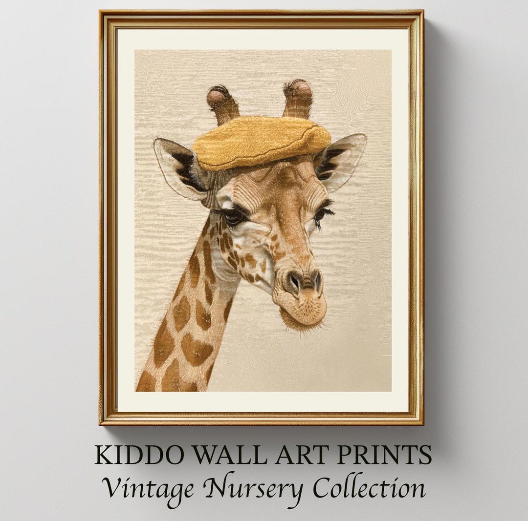 Giraffe Nursery Print | Baby Giraffe Art | Safari Animal Print Giraffe ...