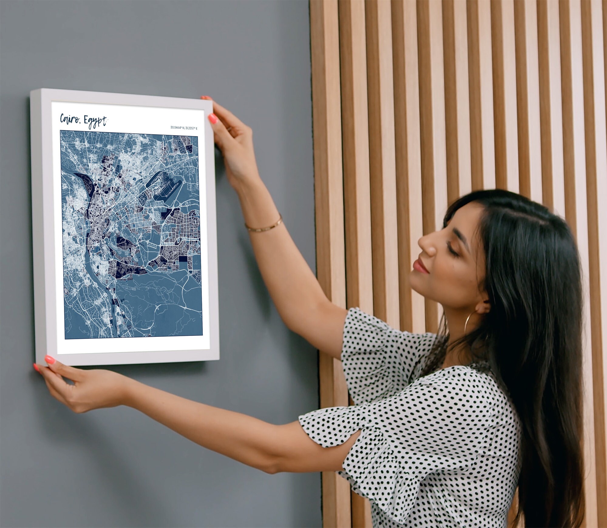 Cairo Capital City of Egypt Street Map of Cairo Mapbuddy Wall Art River ...