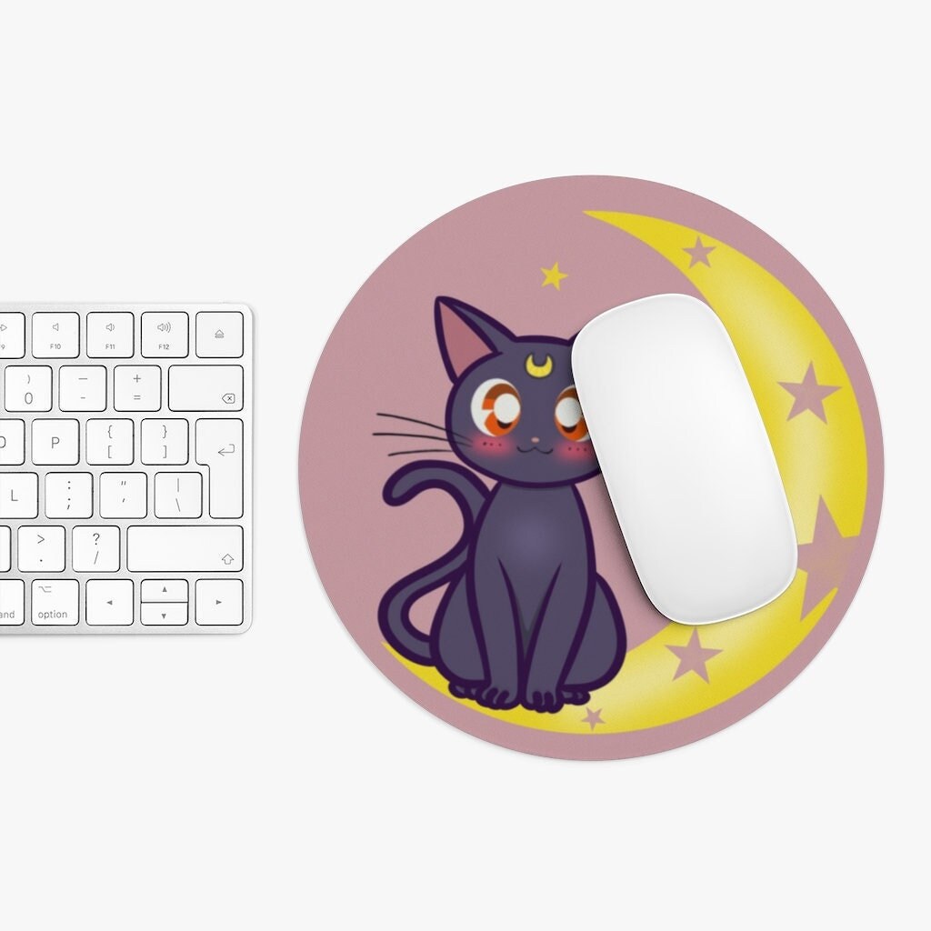 Sailor Moon Luna Inspired Mousepad Cute Kawaii Crescent Moon - Etsy