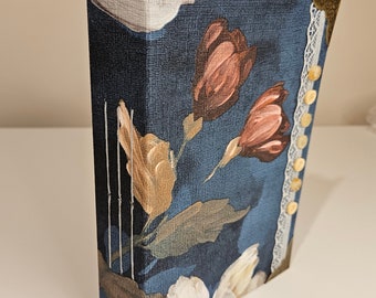 Hardback, Handmade, Floral, Blue Junk Journal - Etsy