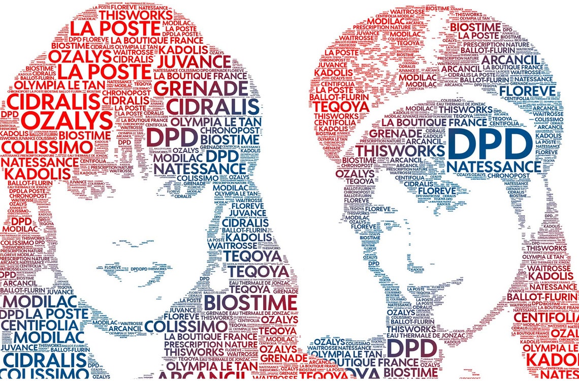 Word Cloud Portrait, Portrait Nuage de Mots, Typographie Portrait, Text ...