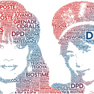 Word Cloud Portrait, Portrait Nuage de Mots, Typographie Portrait, Text ...