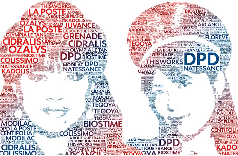 Word Cloud Portrait, Portrait Nuage de Mots, Typographie Portrait, Text ...