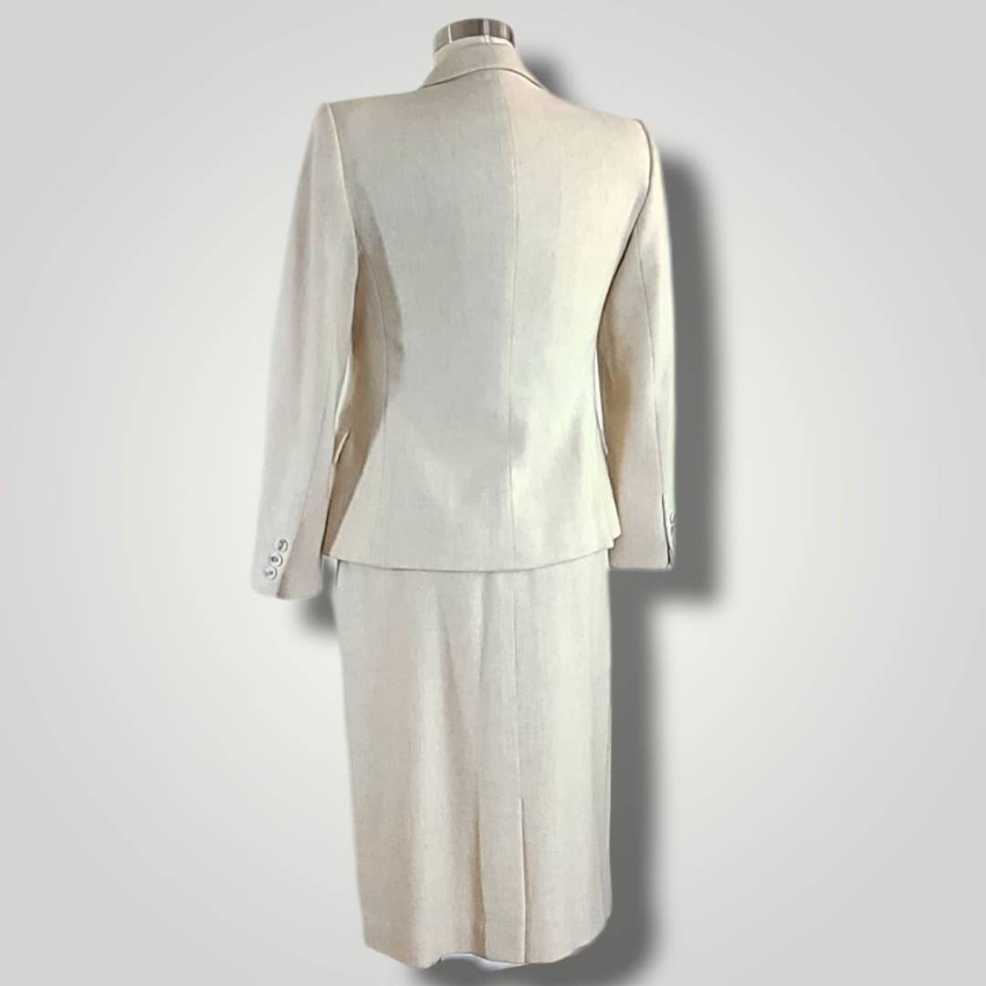 SET Vintage Slenderizing Pencil Skirt and Blazer in Ecru - Etsy