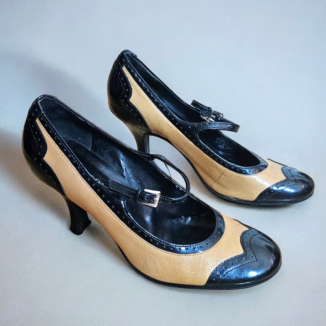 Vintage Franco Sarto Spectator Pumps, 3 Inch Heels, Size 7.5 M, Black ...