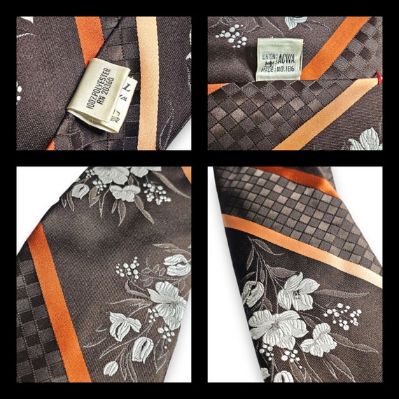 Vtg 70s Dino Orsini Trevira Wide Neck Tie Mod Rockabi… - Gem