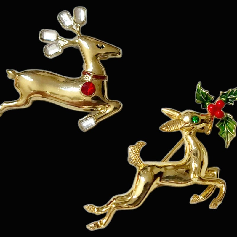 Reindeer Pin - Etsy