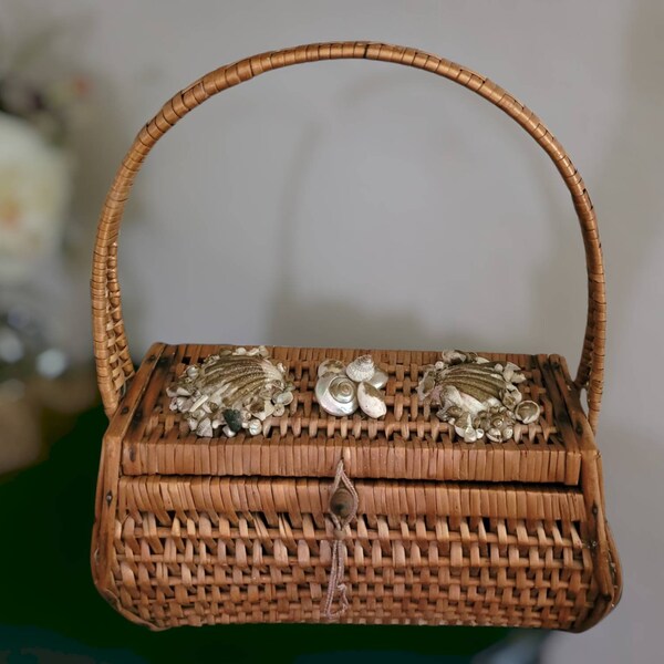 Shell Rattan Bag - Etsy