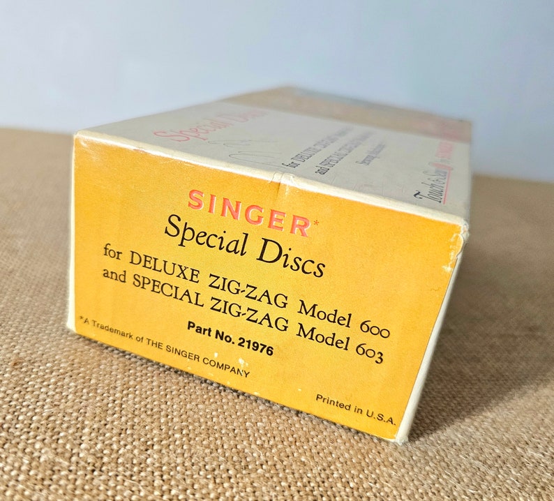 Vtg Touch & Sew by Singer Special Discs for Zigzag Models 600 and 603 ...