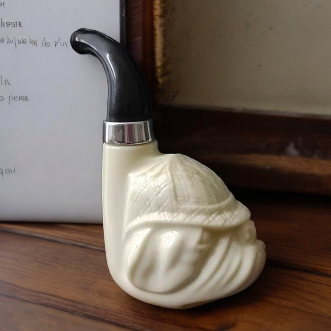 Vintage Avon Meerschaum Pipe Style Sherlock Holmes Bloodhound Glass ...