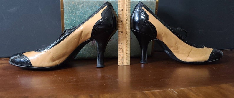 Vintage Franco Sarto Spectator Pumps, 3 Inch Heels, Size 7.5 M, Black ...