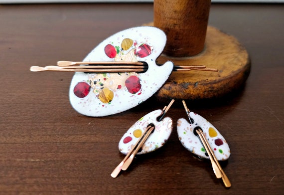 1950s Renoir Matisse SIGNED Copper Enamel Artist Pale… - Gem