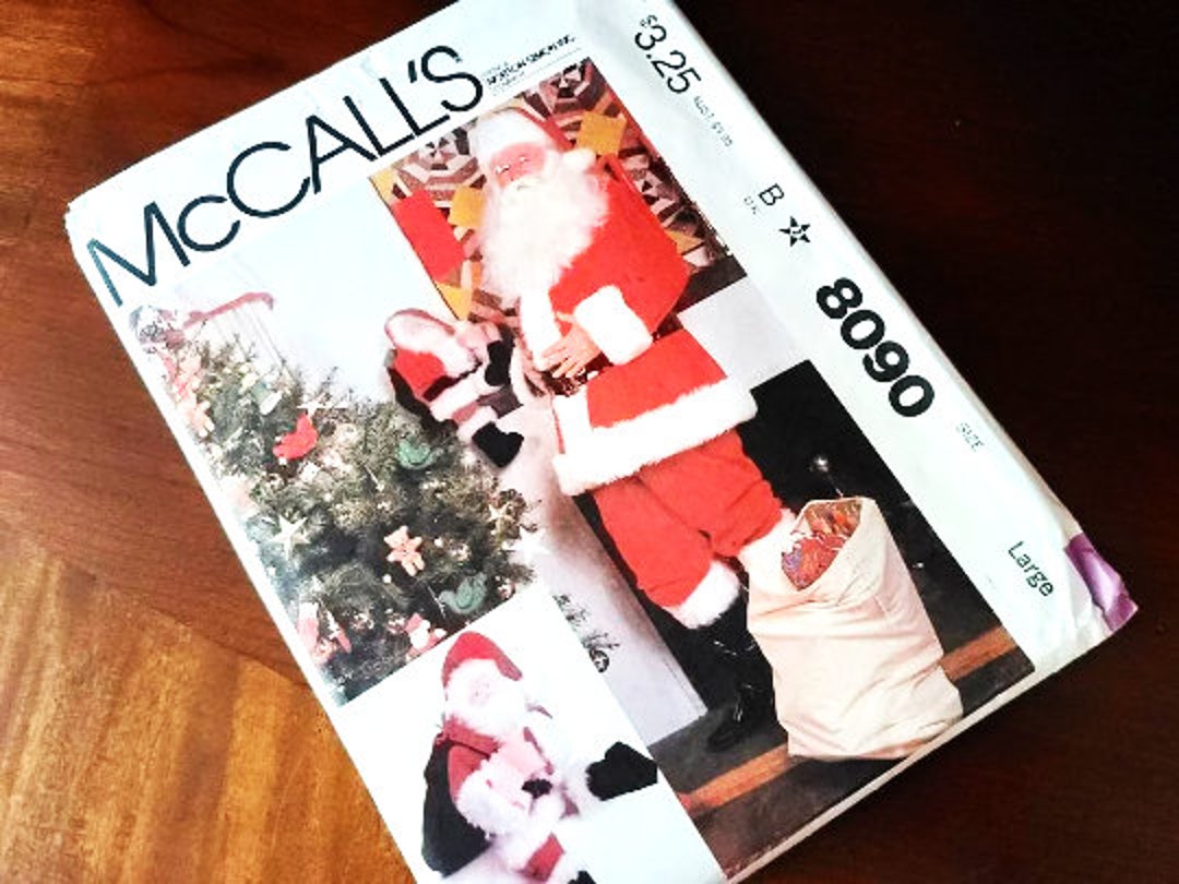 SANTA SUIT PATTERN - Complete and Not Used, Mccall's 8090 Santa Claus ...