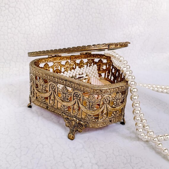 Vintage metal trinket box - Gem