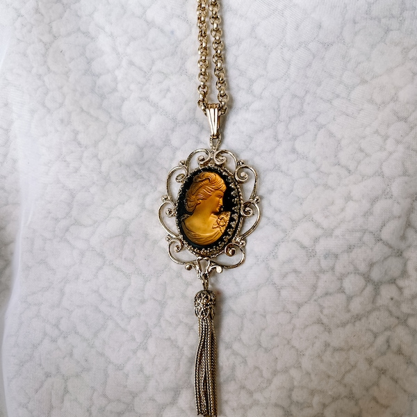 Amber Glass Cameo - Etsy