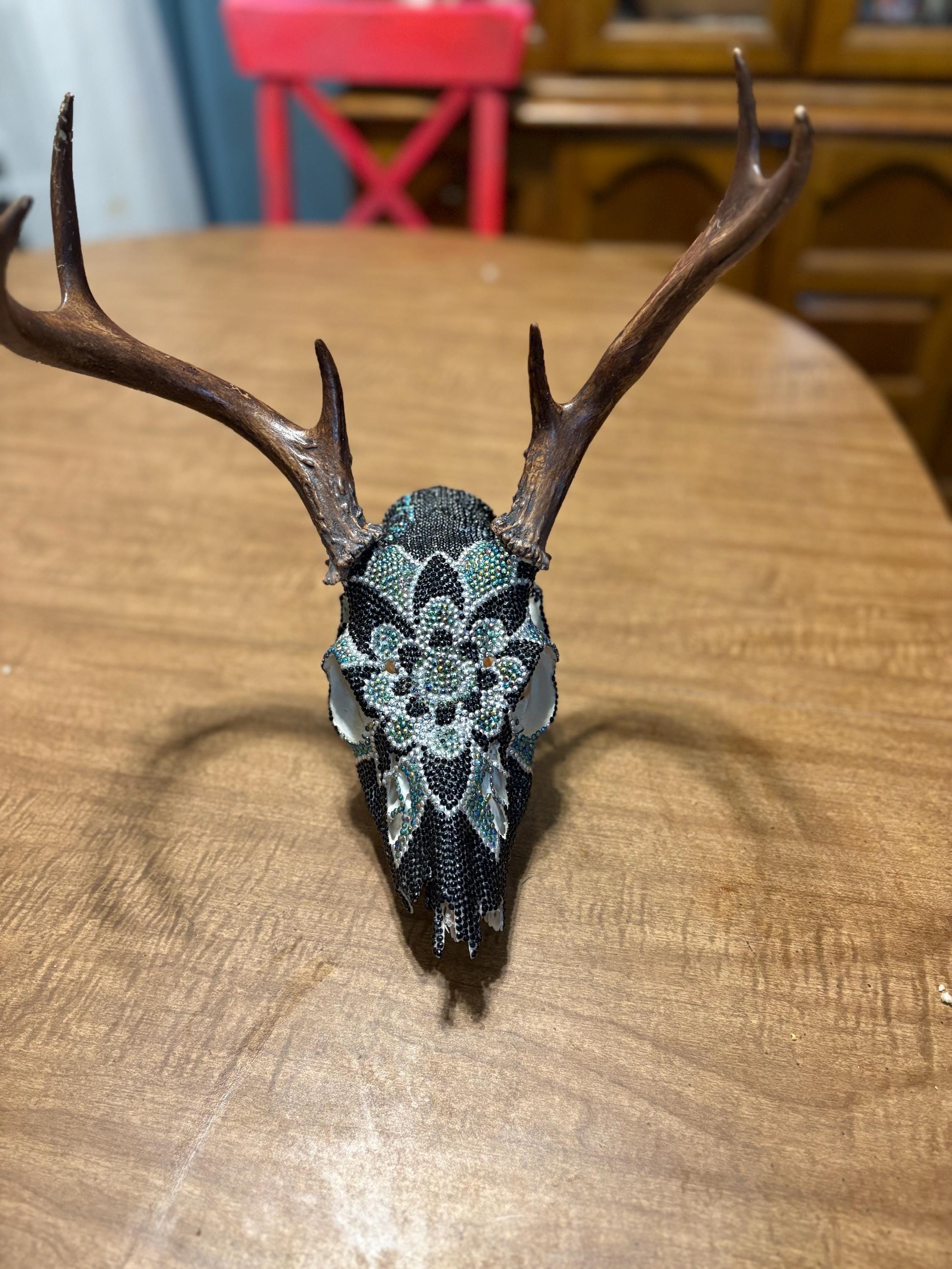 Gem Bead Deer Skull - Etsy