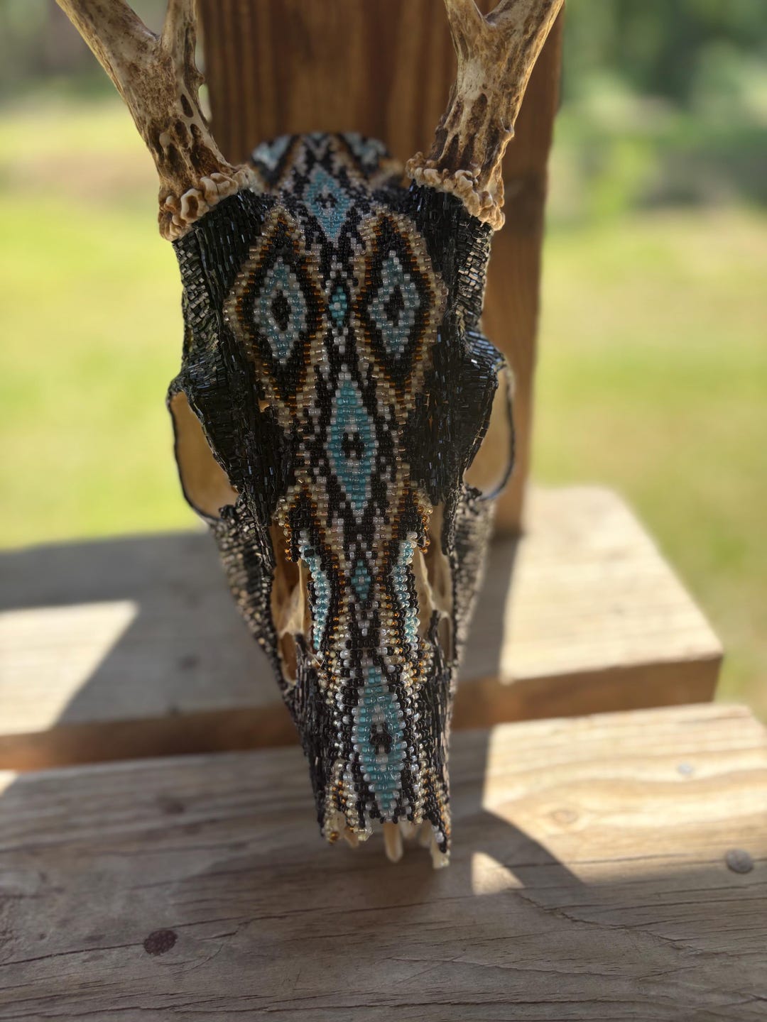 Beaded Deer Skull - Etsy