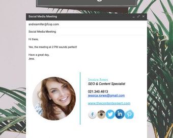 Email Signature, Simple Signature, Signature Template, Professional ...