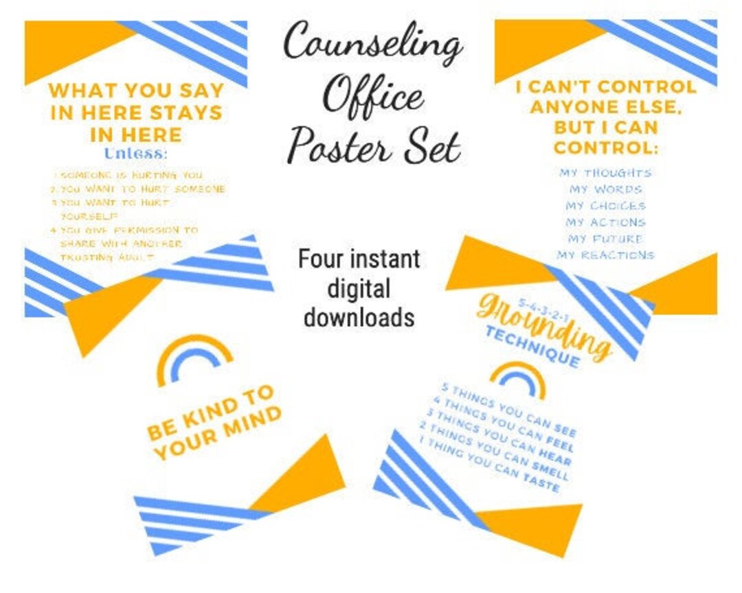Counseling Office Wall Decor Set Digital Download - Etsy