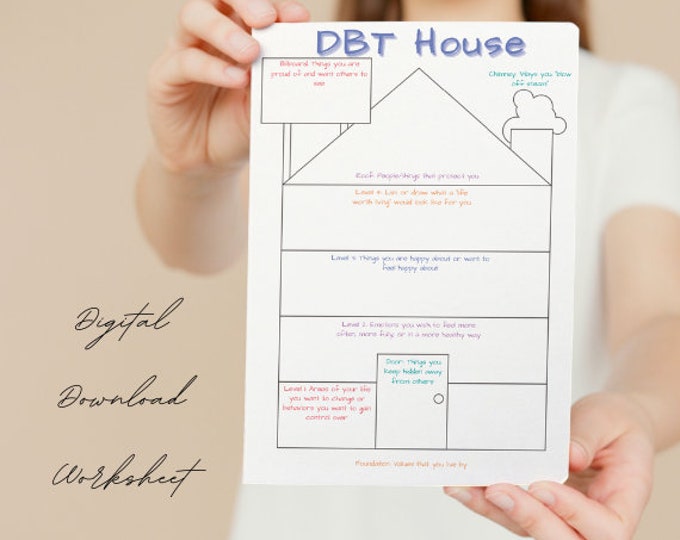 Dialectical Behavior Therapy House Worksheet - Etsy