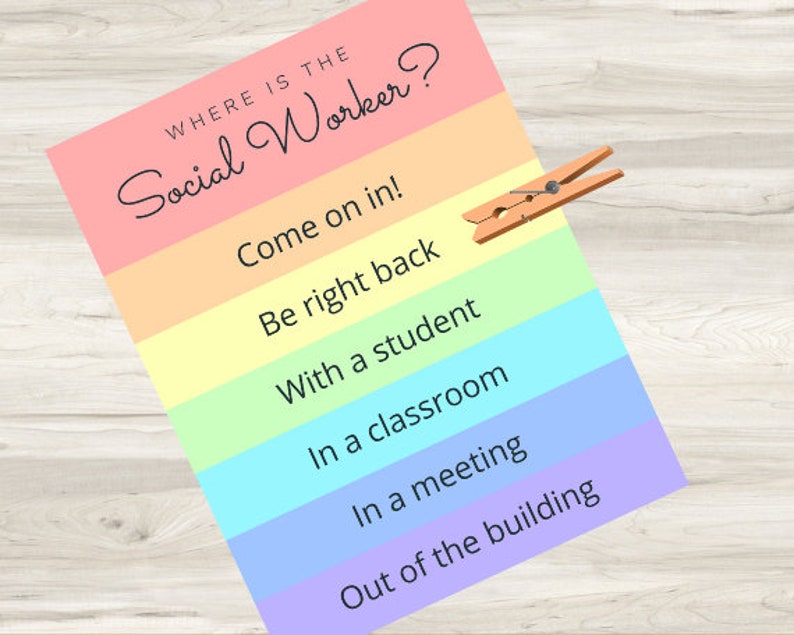 Where is the Social Worker Door Sign School Social Worker - Etsy