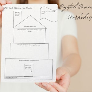 Grief Self-exploration House Worksheet Therapy Counseling - Etsy