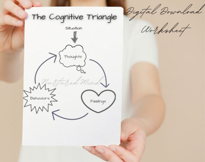 Cognitive Behavior Therapy CBT Triangle Worksheet - Etsy