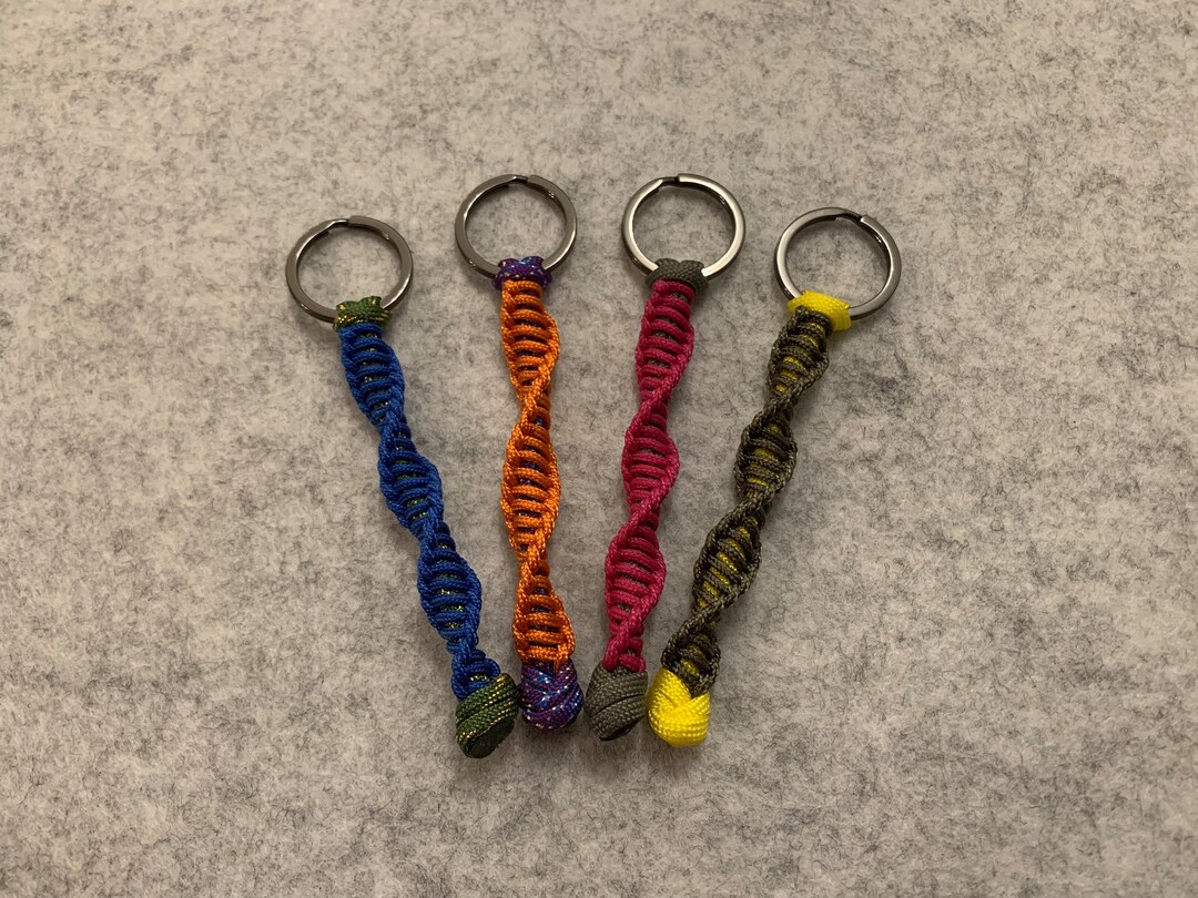 DNA Keychain, Keychain, Paracord, Gift, Handmade, Paracord Love; - Etsy