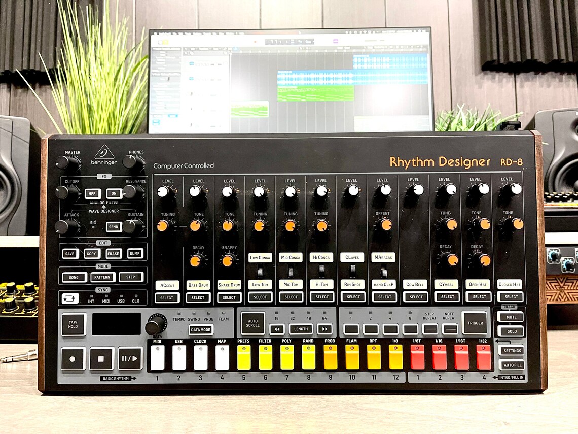 Behringer RD8 Solid Walnut Wood Cheeks - Etsy