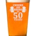 50th Birthday Gifts for Men Women - Cheers and Beers to 50 Years - 16oz ...