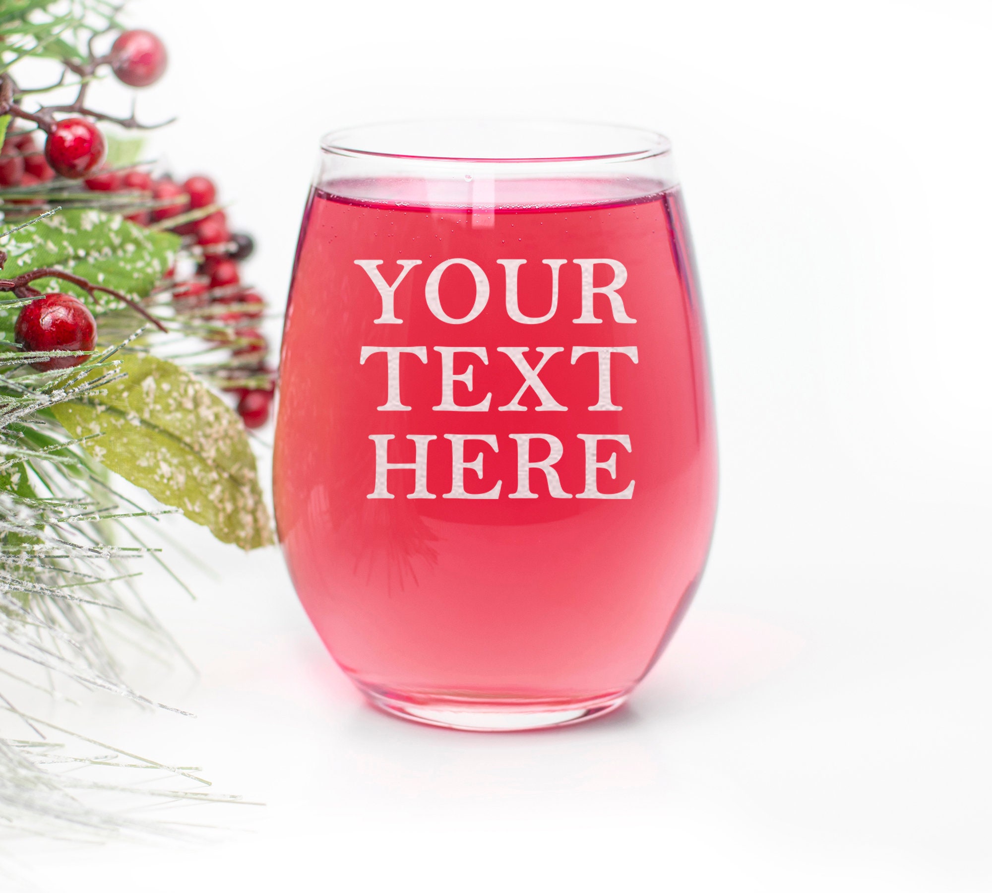 Personalized Stemless Wine Glass Engraved Custom Glassware - Etsy