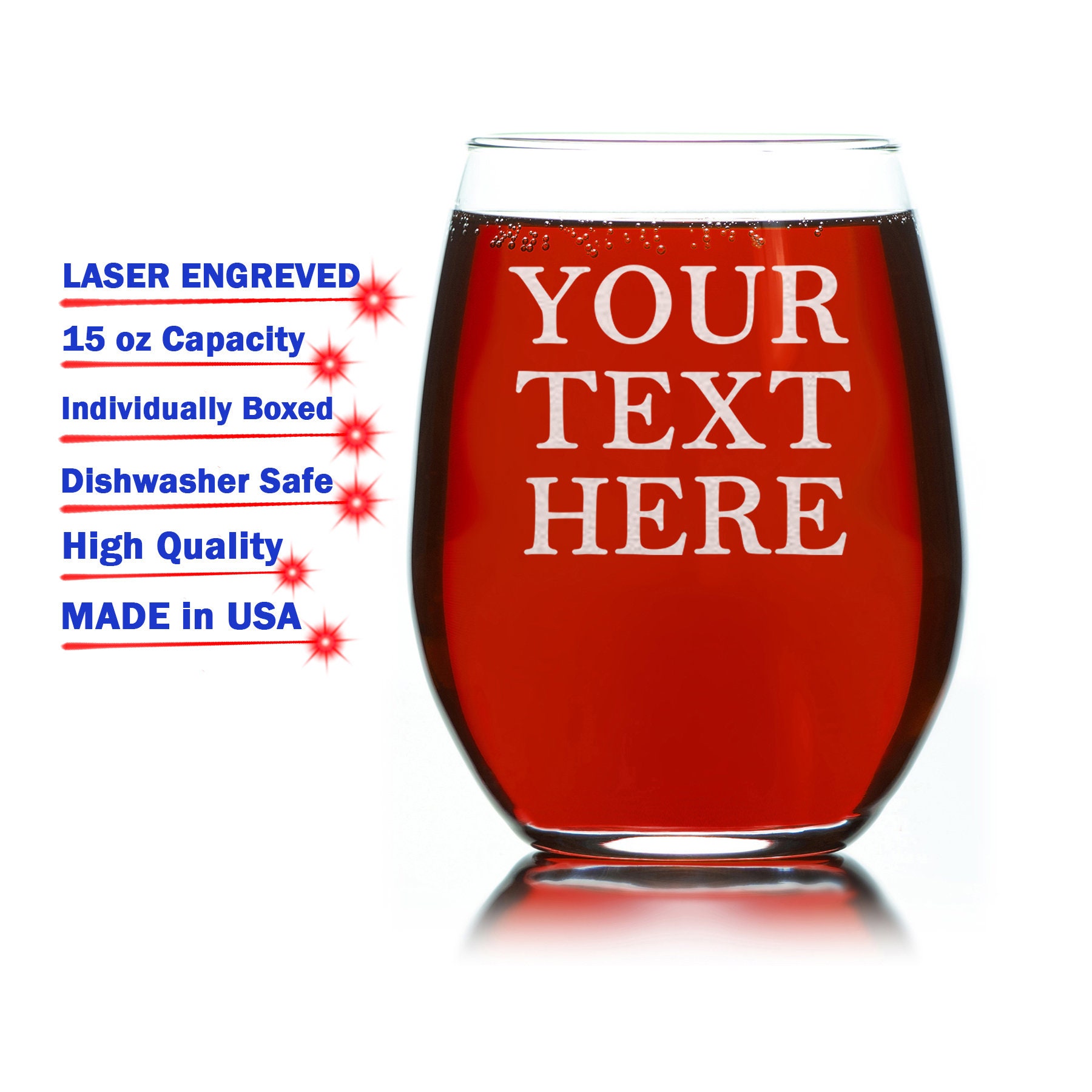 Personalized Stemless Wine Glass Engraved Custom Glassware - Etsy