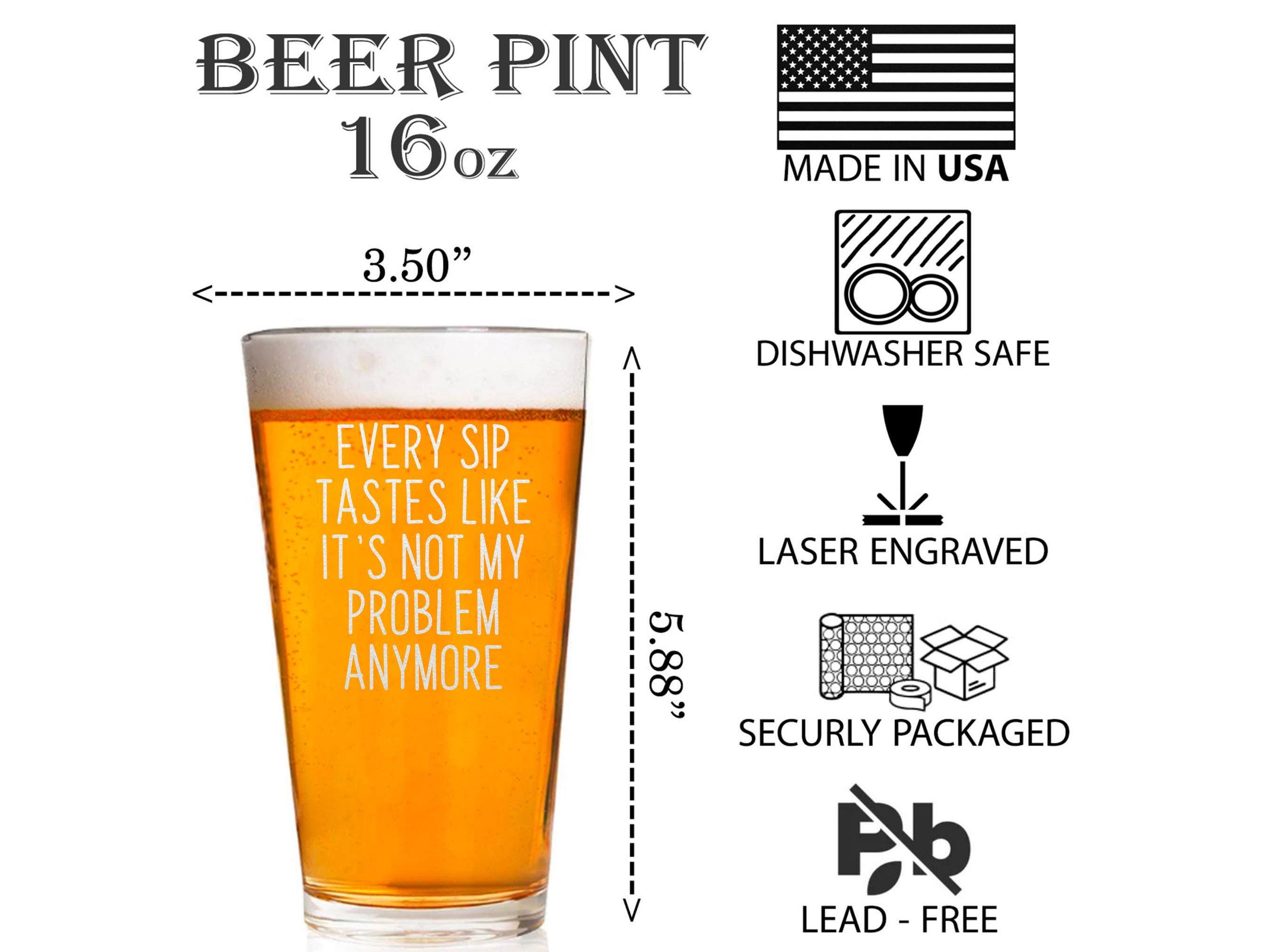 Funny Retirement Beer Glass for Men and Women, Hilarious Farewell Gift ...